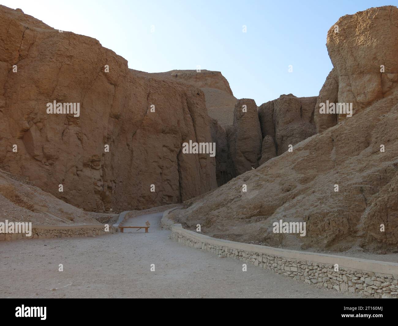 Ancient Egypt's Valley of the Kings: view of the golden limestone ...