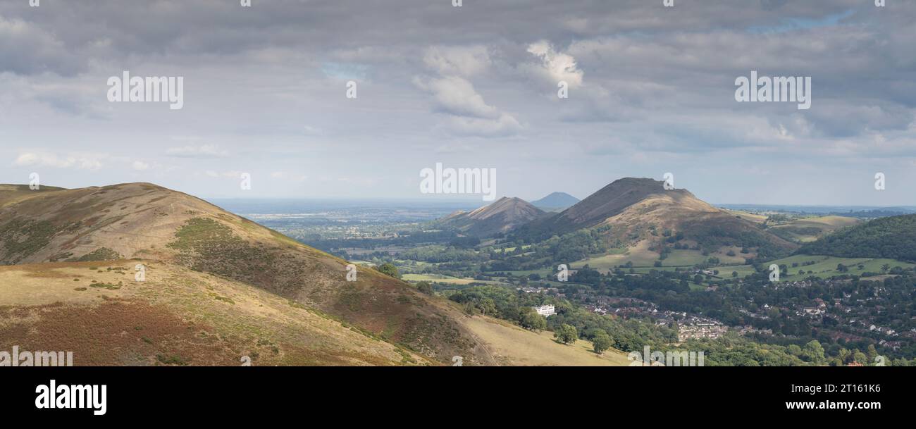 Church Stretton and The Shropshire Hills viewed from above Little ...