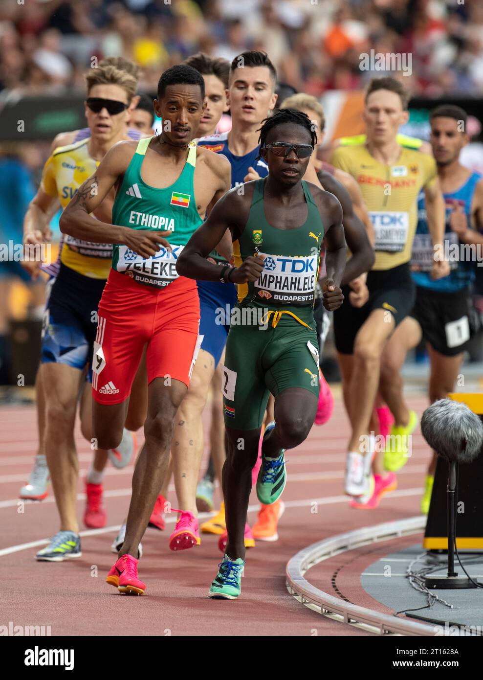 Ryan Mphahlele of South Africa competing in the 1500m Men Heat 1 at the ...