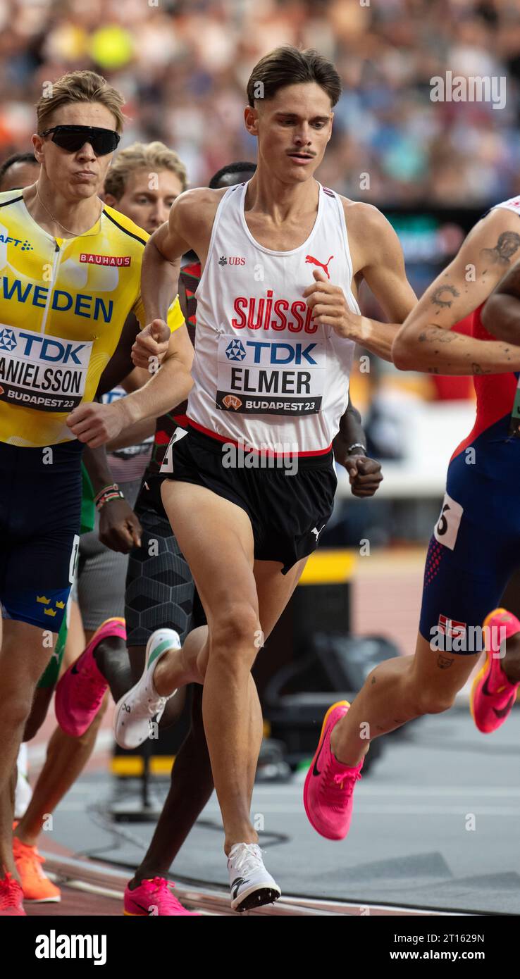 Tom Elmer of Switzerland competing in the 1500m Men Heat 1 at the World ...