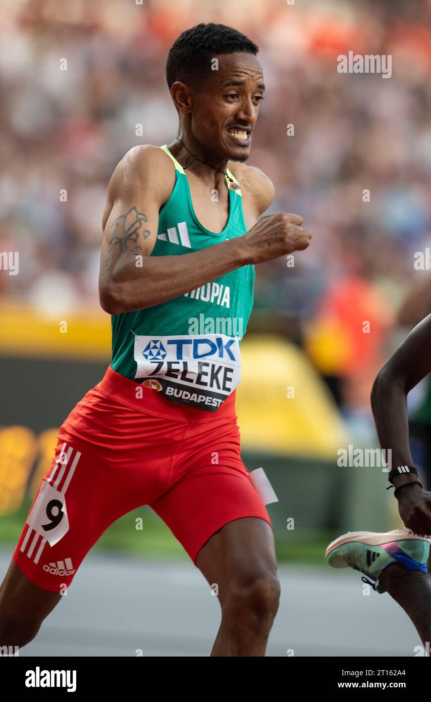 Samuel Zeleke of Ethiopia competing in the 1500m Men Heat 1 at the ...