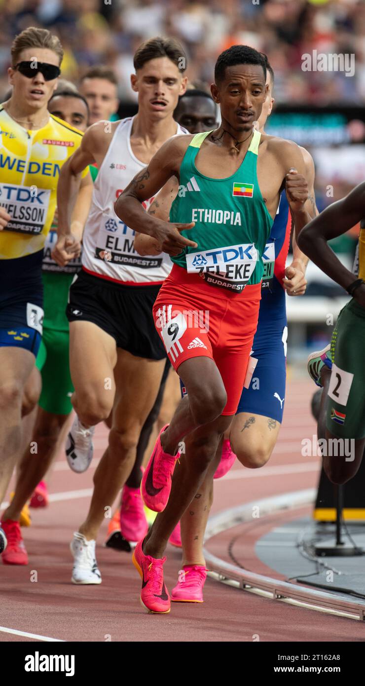 Samuel Zeleke of Ethiopia competing in the 1500m Men Heat 1 at the ...