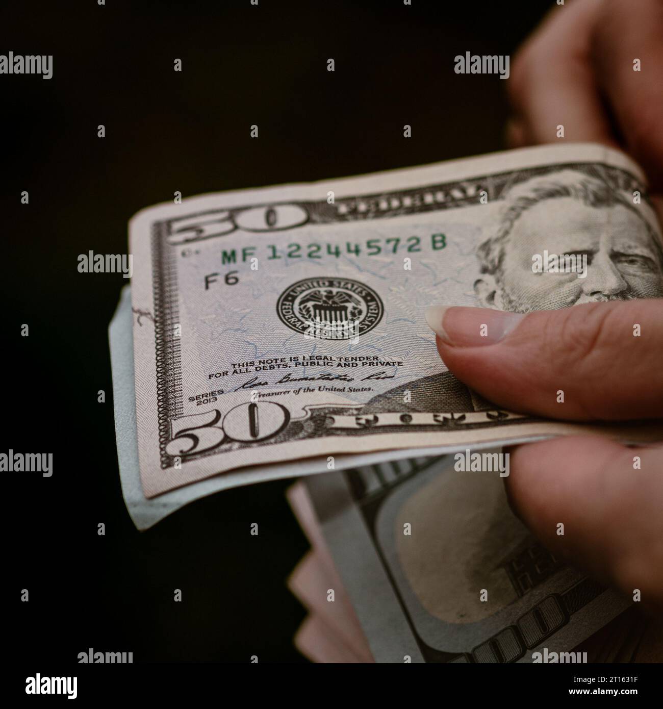 Macro shot of USD currency. USD inflation, US money Stock Photo - Alamy