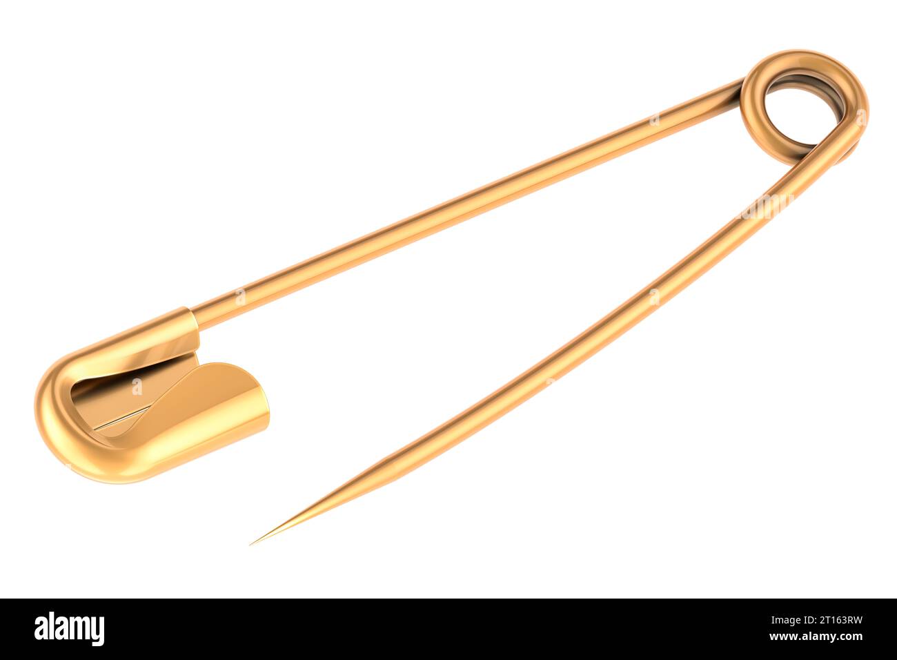 Safety pin, 3D rendering isolated on white background Stock Photo - Alamy
