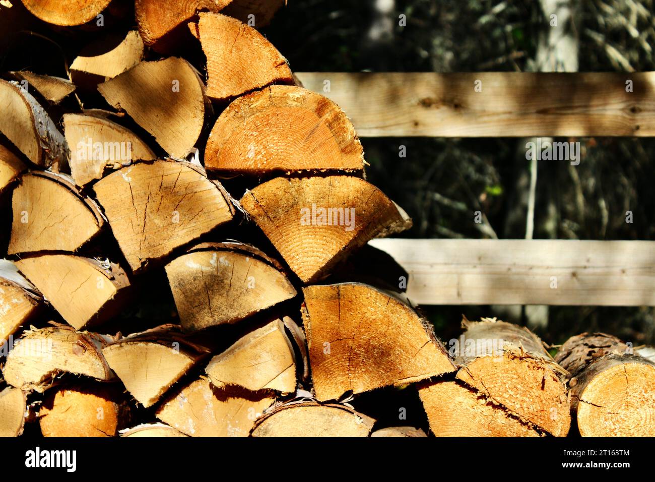Pile chopped birch wood hi-res stock photography and images - Alamy