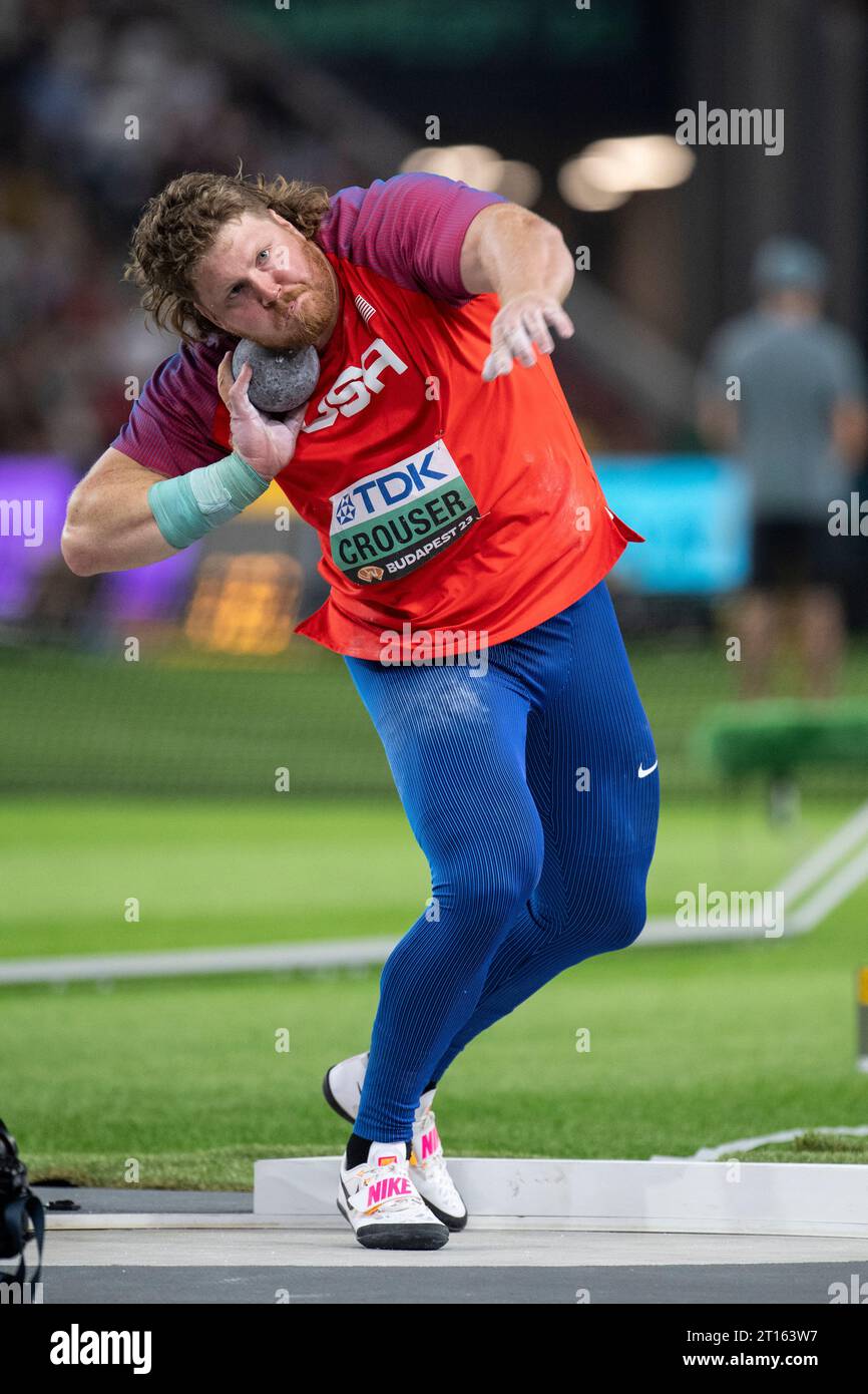 Ryan Crouser of the USA competing in the men’s shot put final at the ...