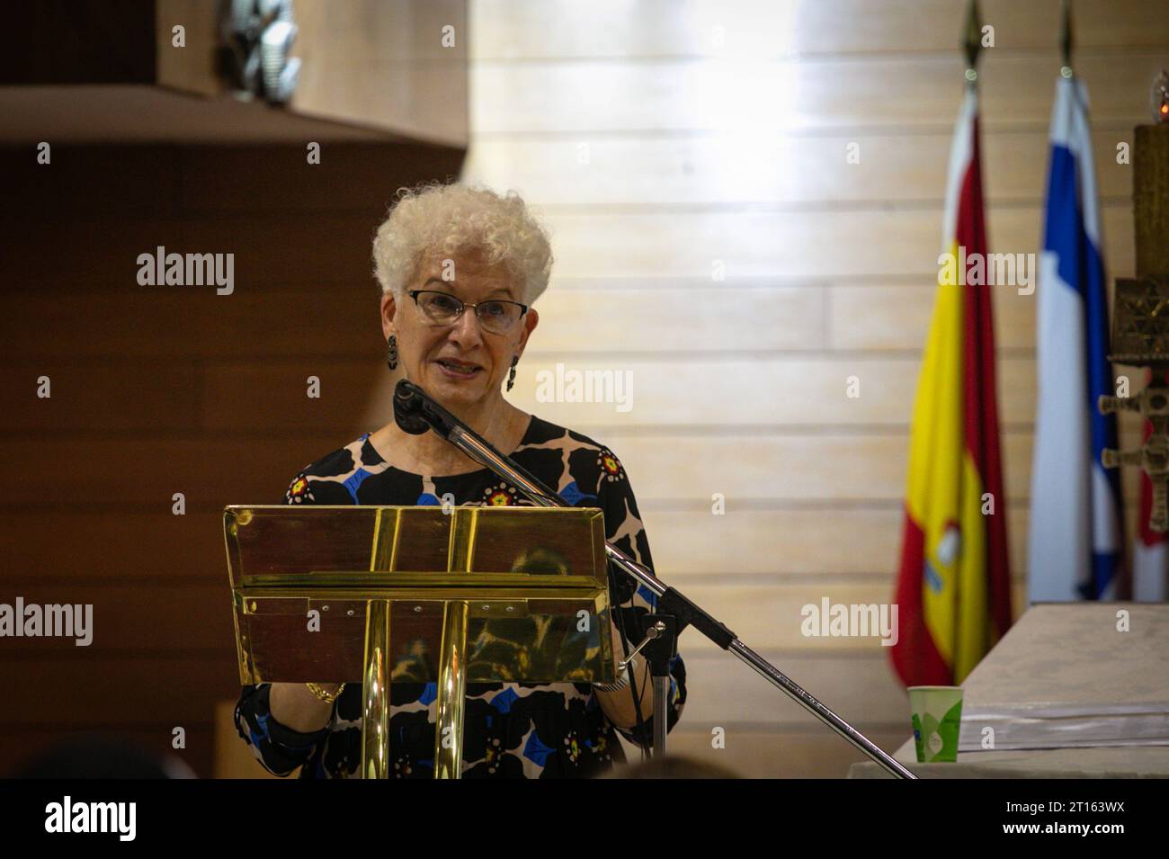 Madrid, Spain. 10th Oct, 2023. The Israeli ambassador to Spain, Rodica ...