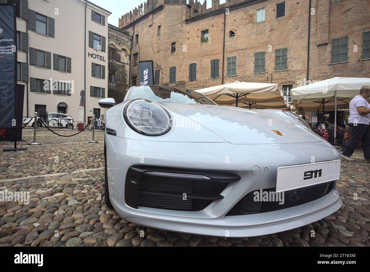 Porsche 911 GT3 in a cobbled square of an italian town Stock Photo - Alamy