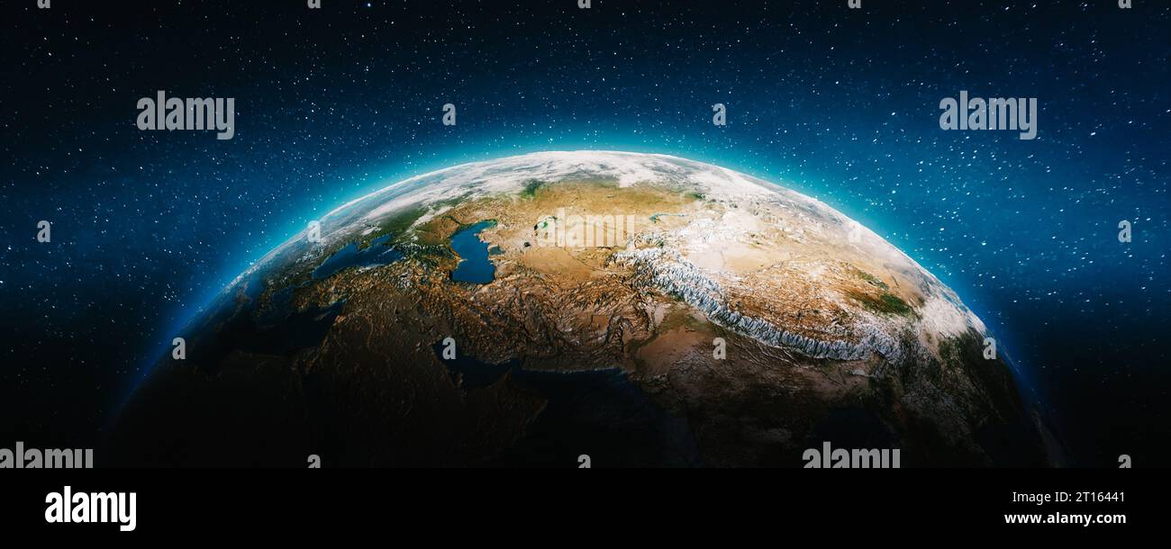 Planet Earth Asia. Elements of this image furnished by NASA. 3d ...