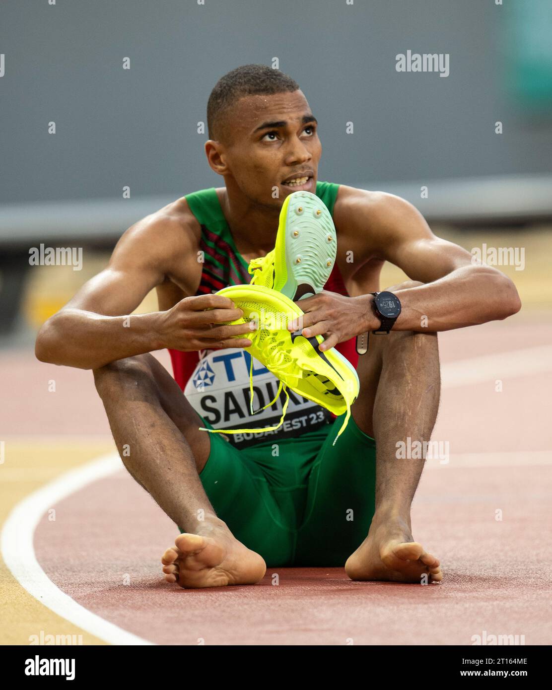 Abdellatif Sadiki of Morocco competing in the 1500m Men Heat 3 at the ...