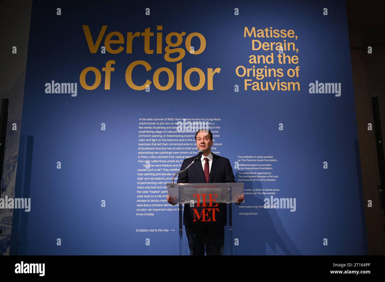 New York, USA. 11th Oct, 2023. Max Holbein, CEO of Metropolitan Museum ...