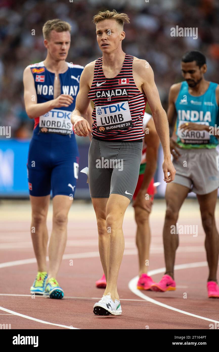 Kieran Lumb of Canada competing in the 1500m Men Heat 3 at the World ...