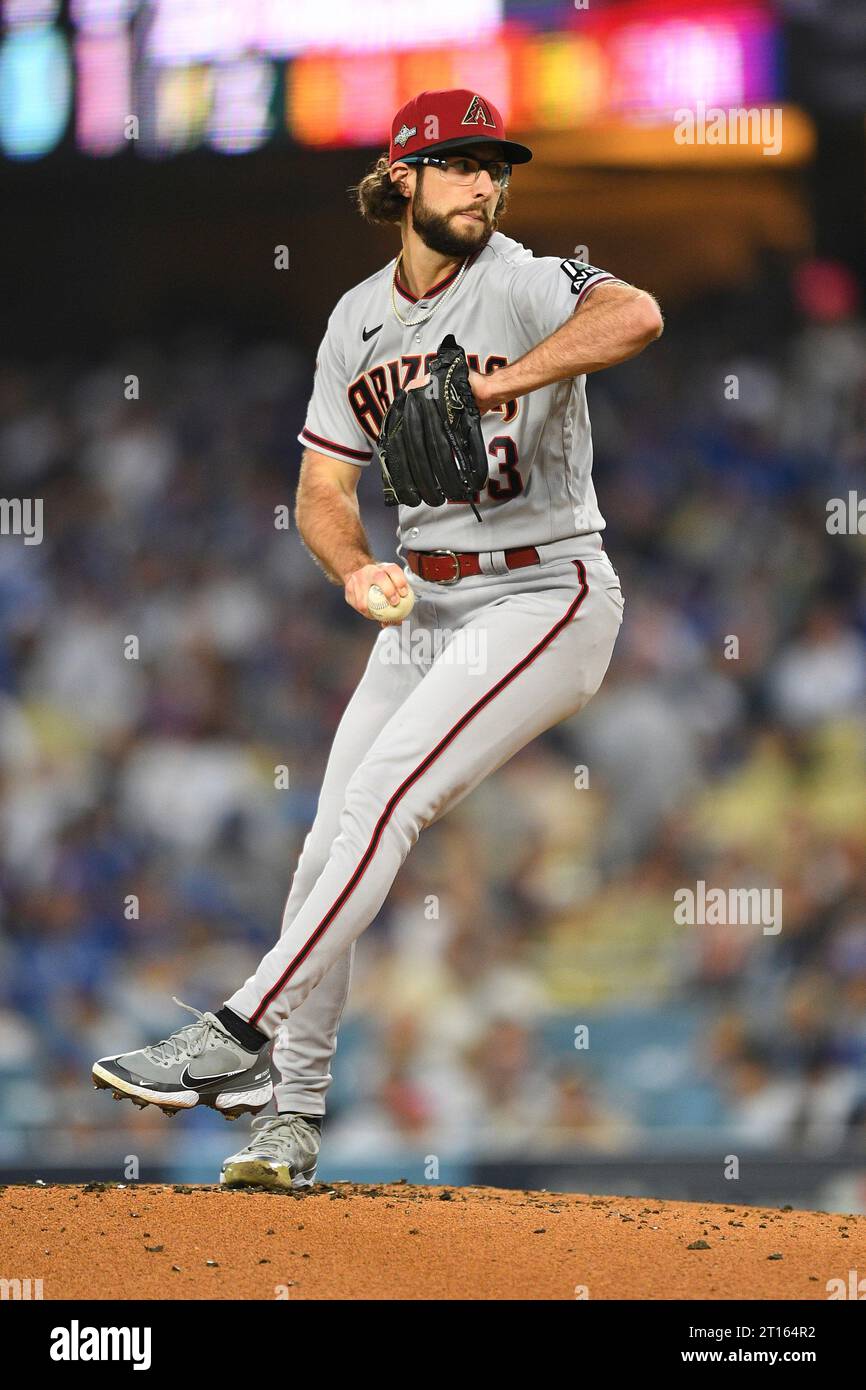 LOS ANGELES, CA - OCTOBER 09: Arizona Diamondbacks pitcher Zac Gallen ...