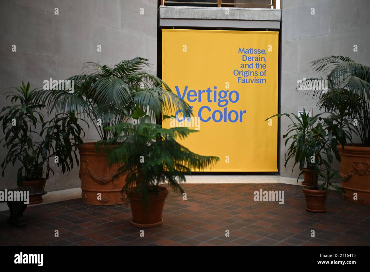 New York, USA. 11th Oct, 2023. Signage for the press preview of the ...