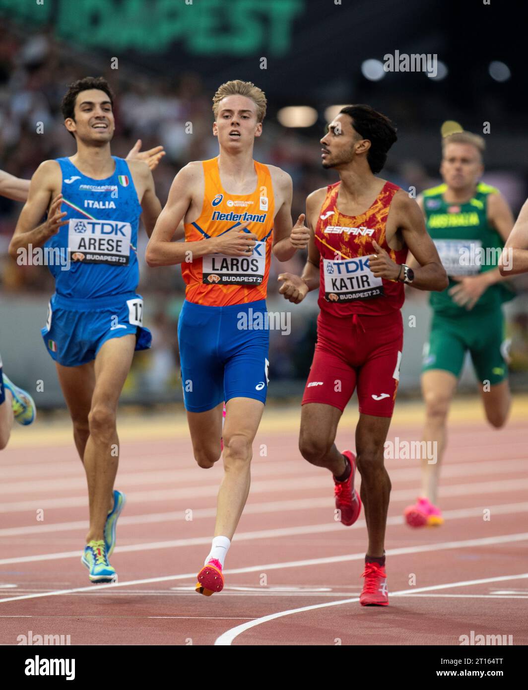 Niels Laros of the Netherlands competing in the 1500m Men Heat 3 at the ...
