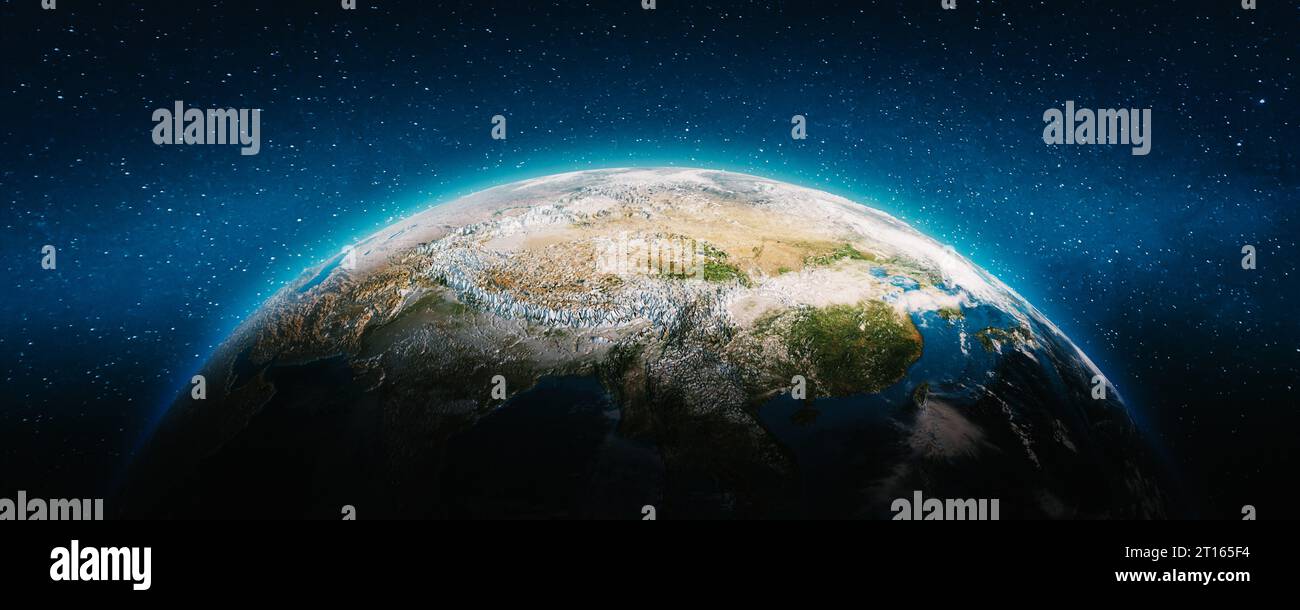 Planet Earth Asia. Elements of this image furnished by NASA. 3d ...