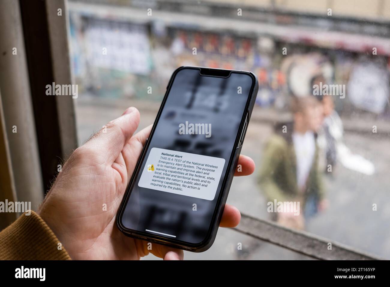 Seattle, USA. 4 Oct, 2023. The national wireless emergency alert system ...