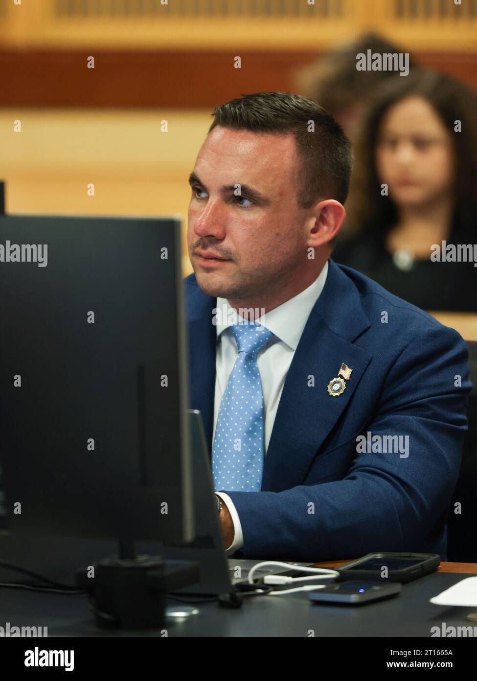 Fulton County Deputy District Attorney Will Wooten looks on as Judge ...