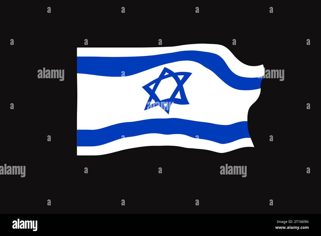 Israel flag on wavy hi-res stock photography and images - Alamy