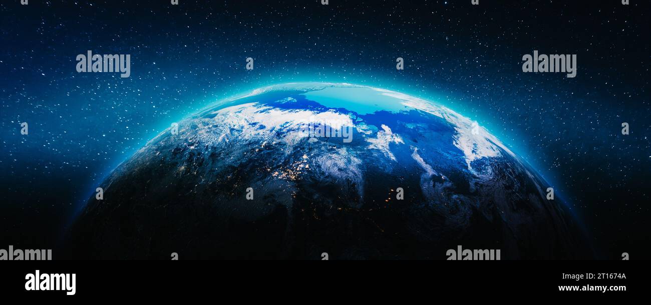 Planet Earth night map. Elements of this image furnished by NASA. 3d ...