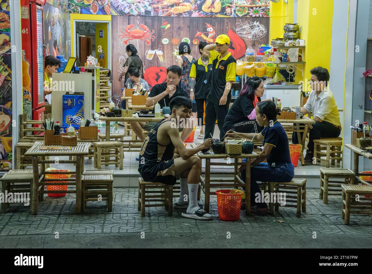 Hai Ba Trung Street Refreshment Stand, Can Tho, Vietnam. Nighttime ... Hai Ba Trung Street Refreshment Stand, Can Tho, Vietnam. Nighttime ...