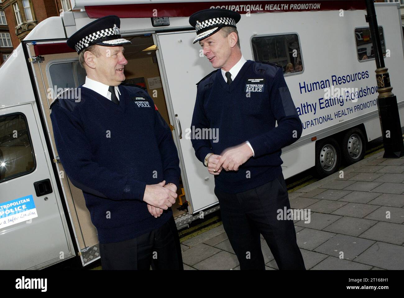 Former Metropolitan Police chiefs Sir John Stevens and deputy Sir Bernard Hogan-Howe promoting ...
