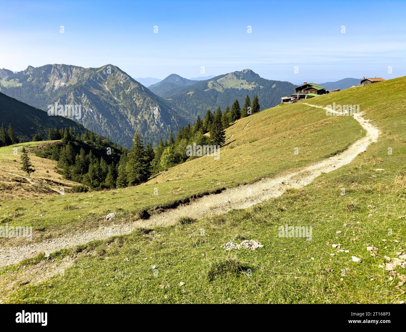 Hiking trail to the Hirschberghaus at Hirschberg and Kratze, Tegernsee ...