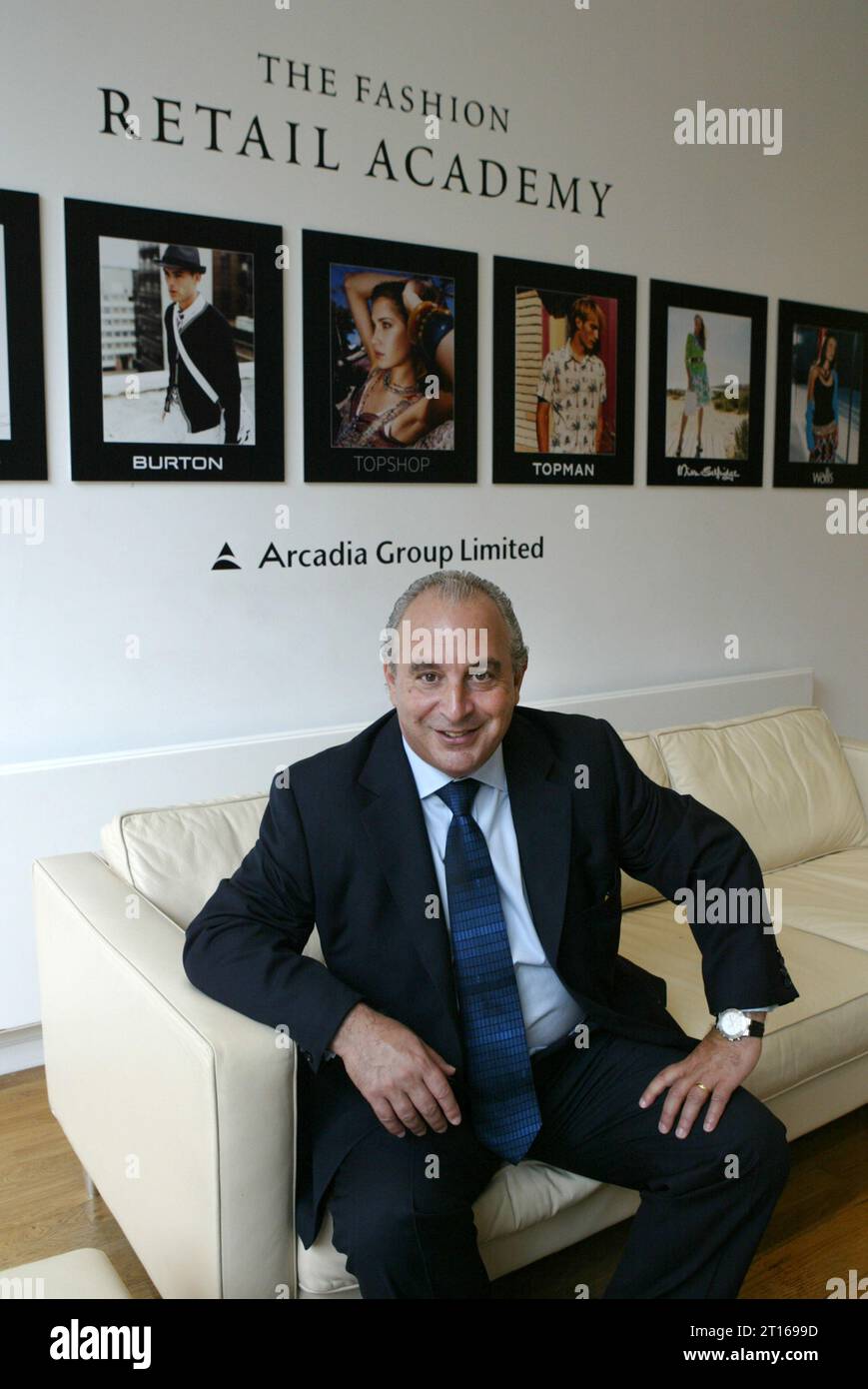 British Businessman Sir Philip Green Pictured At Arcadia Group Retail