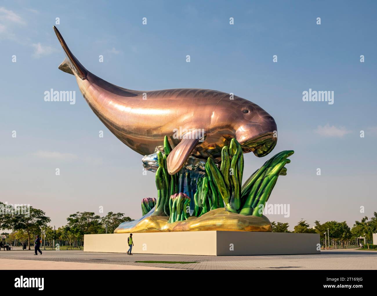 Dugong Installation by Jeff Koons, Doha, Qatar Stock Photo - Alamy