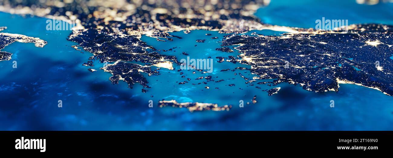 Greece turkey and aegean sea map hi-res stock photography and images ...