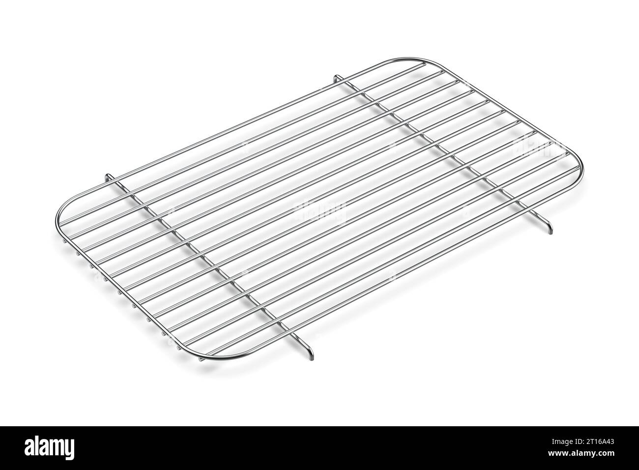Empty metal oven grid on white background Stock Photo - Alamy