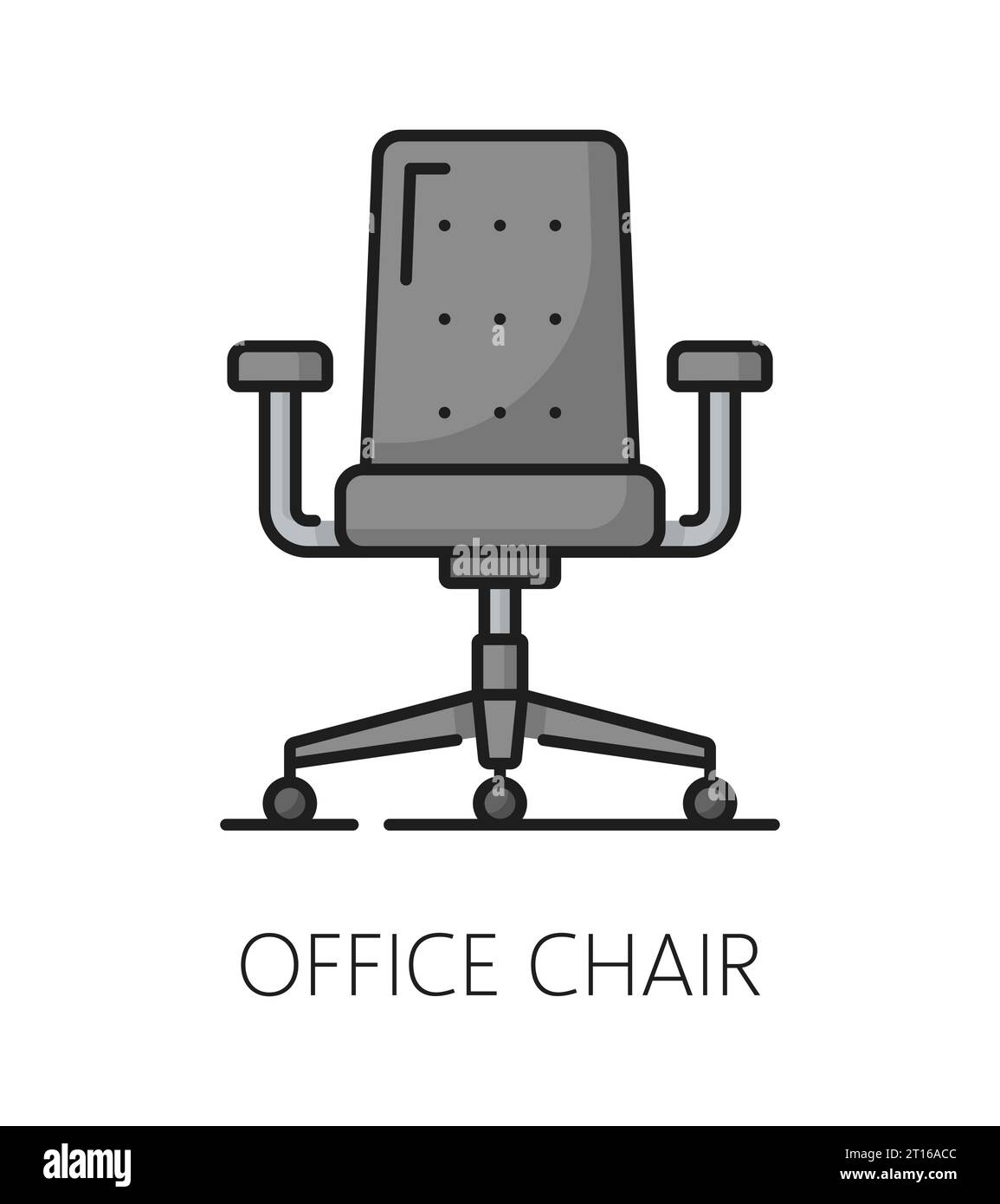 Office chair. Furniture icon, home interior. Modern furniture line ...