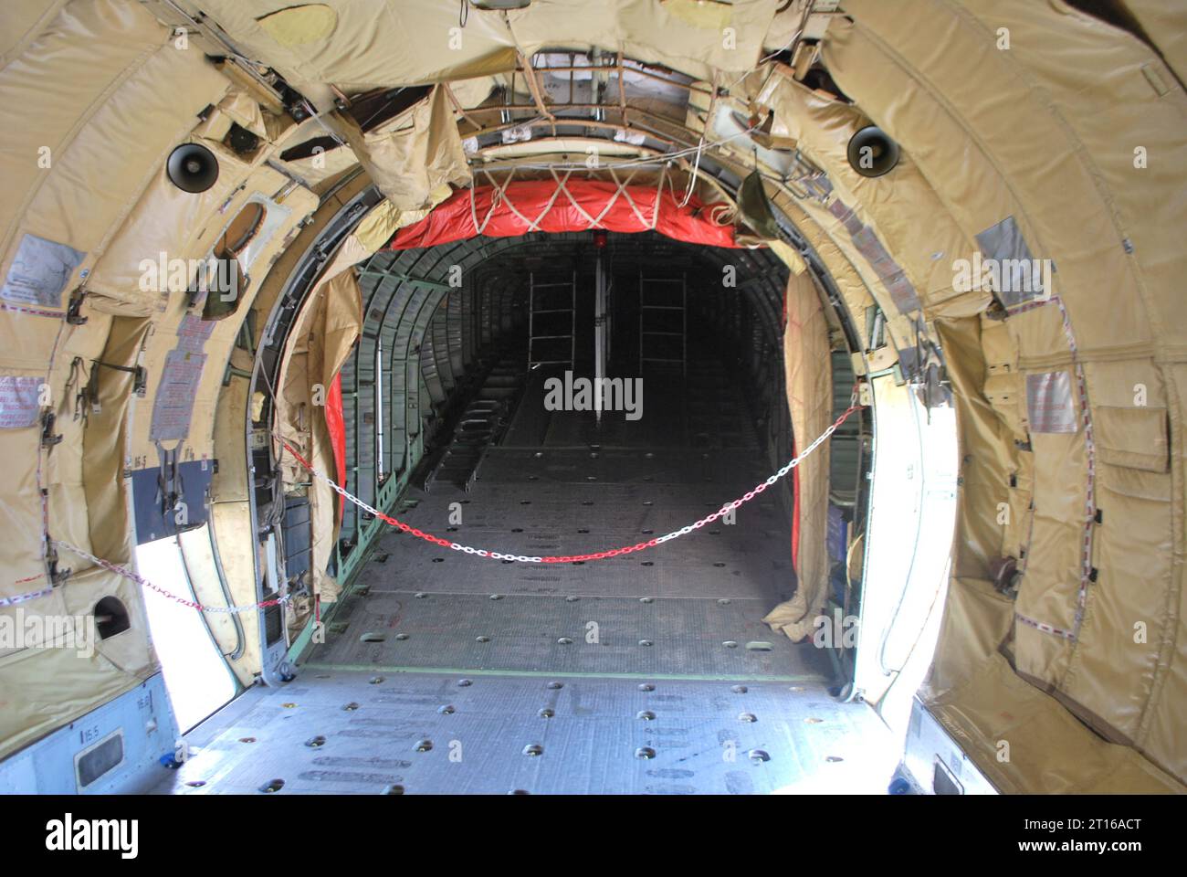 Interior cargo compartment of a Turkish Air Force Transall C-160D Stock ...