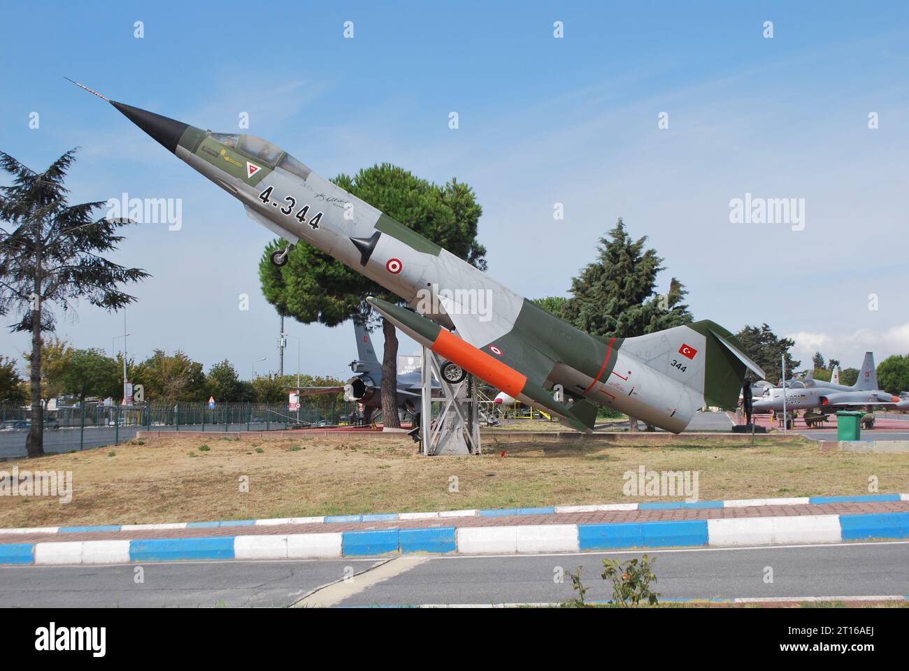 F-104S Starfighter gate guardian at the Turkish Air Force Museum Stock ...