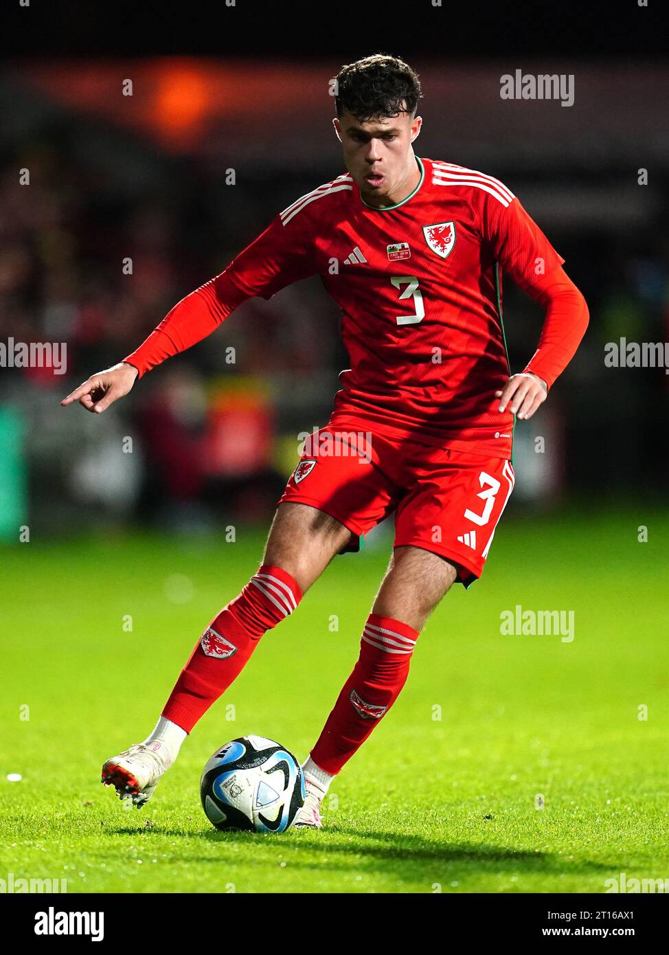 Wales' Neco Williams in action during an international friendly match ...
