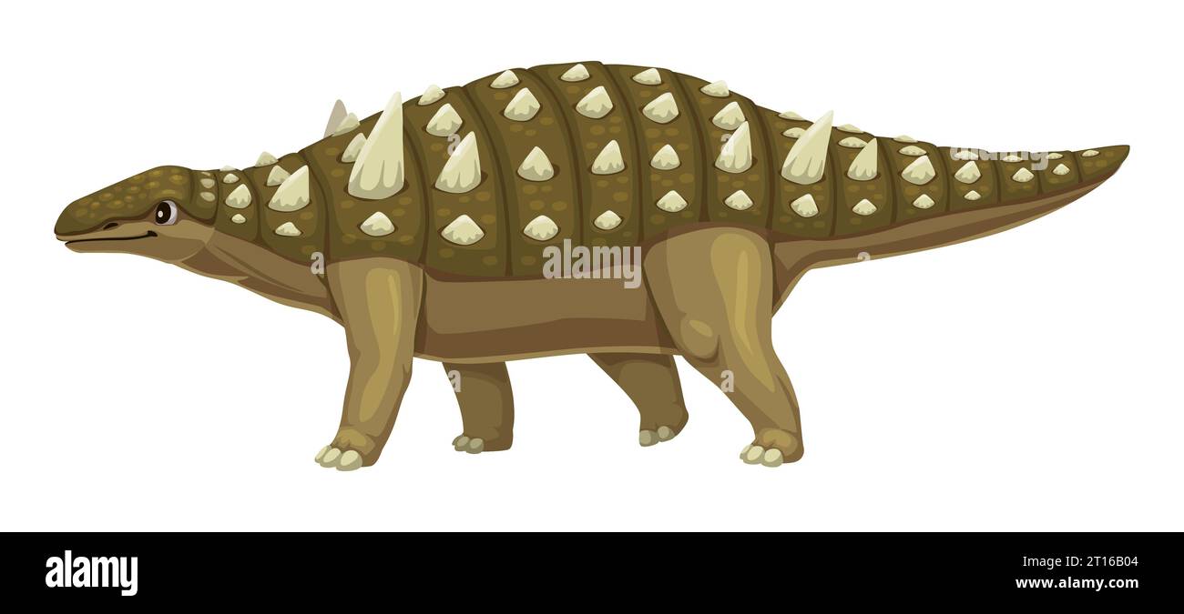 Struthiosaurus dinosaur cartoon character. Extinct lizard, paleontology ...