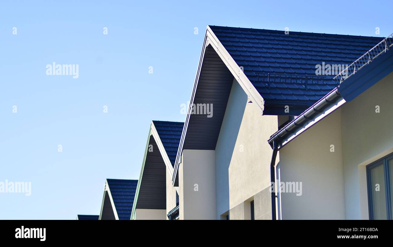 Suburban neighborhood with condominium complex. Suburban area with ...