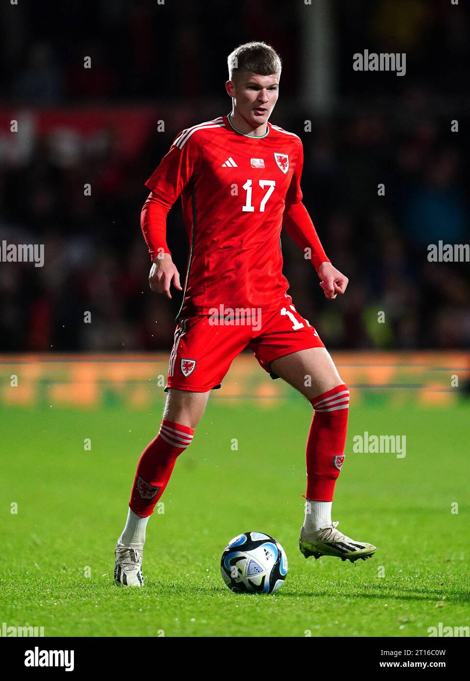 Wales' Jordan James in action during an international friendly match at ...