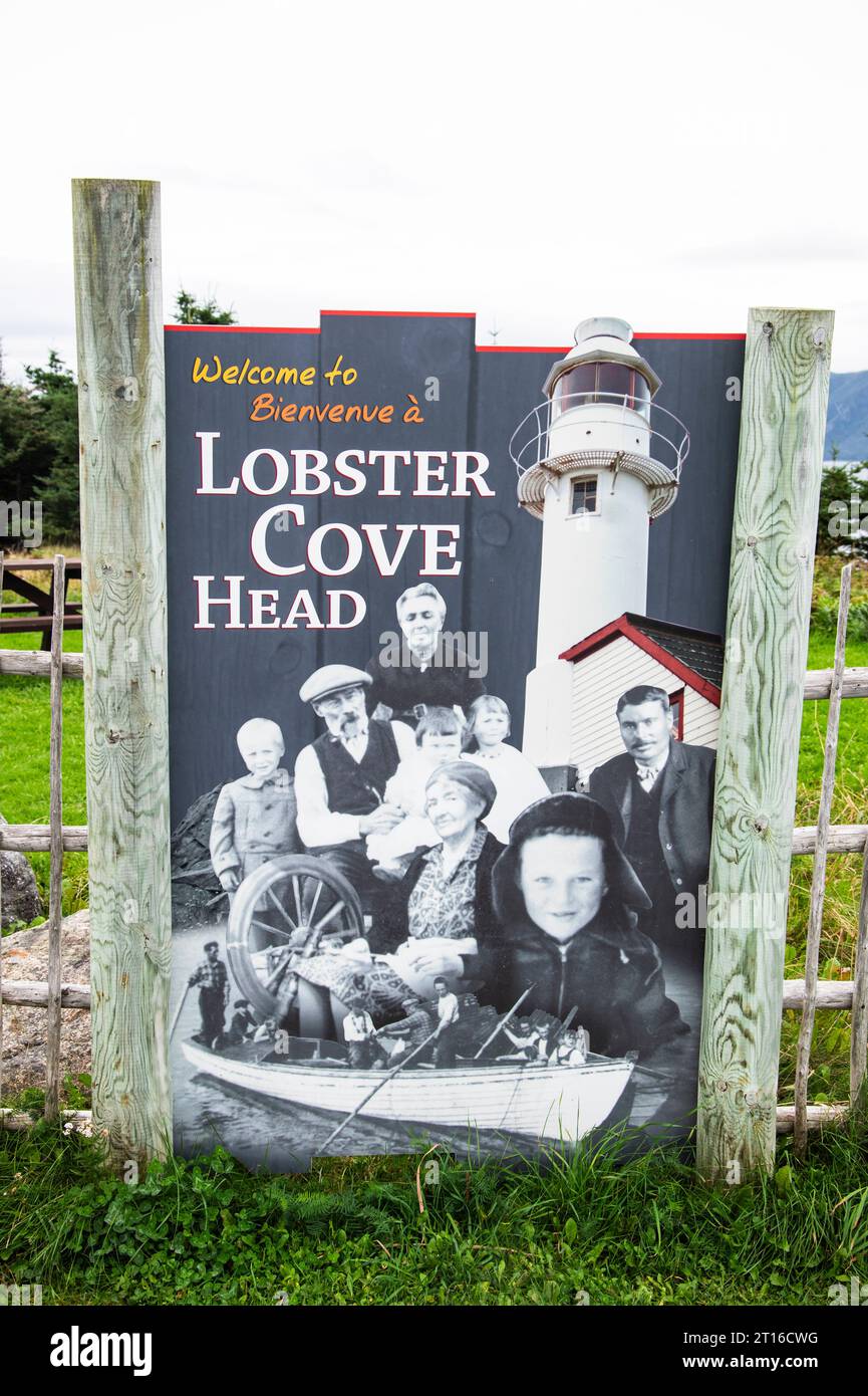 Welcome to Lobster Cove Head lighthouse sign in Newfoundland & Labrador ...