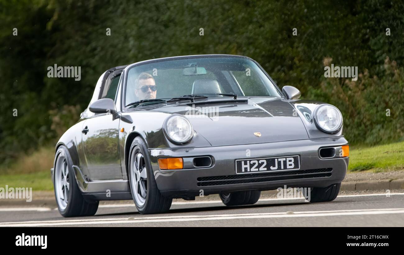 Bicester,Oxon.,UK - Oct 8th 2023: 1990 grey Porsche 911 Carrera 2 ...