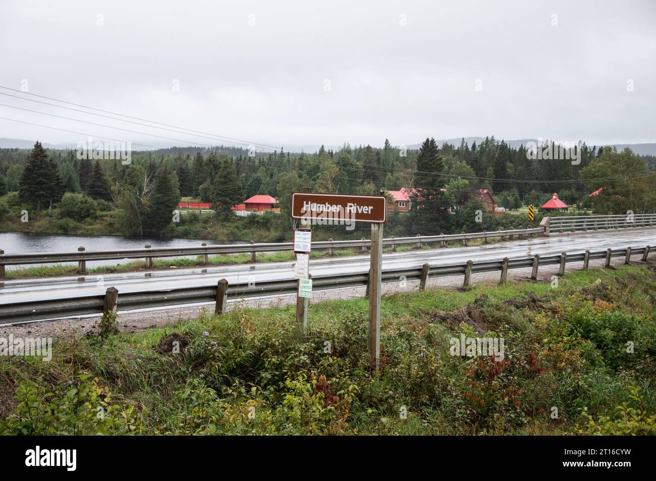Humber River sign in Deer Lake, Newfoundland & Labrador, Canada Stock ...