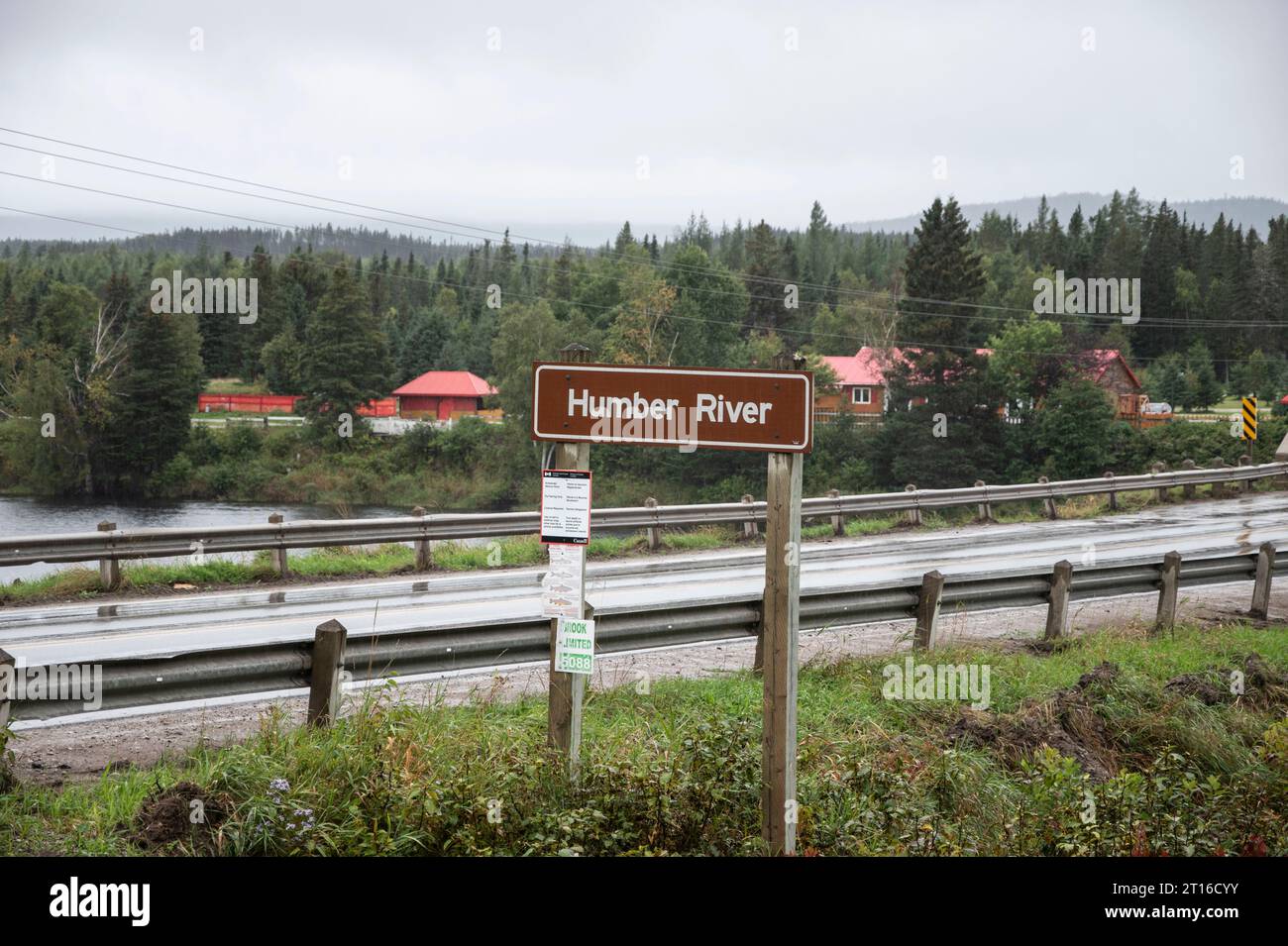 Humber River sign in Deer Lake, Newfoundland & Labrador, Canada Stock ...