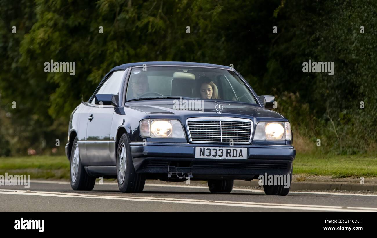 Bicester,Oxon.,UK - Oct 8th 2023: 1996 blue Mercedes Benz E220 ...