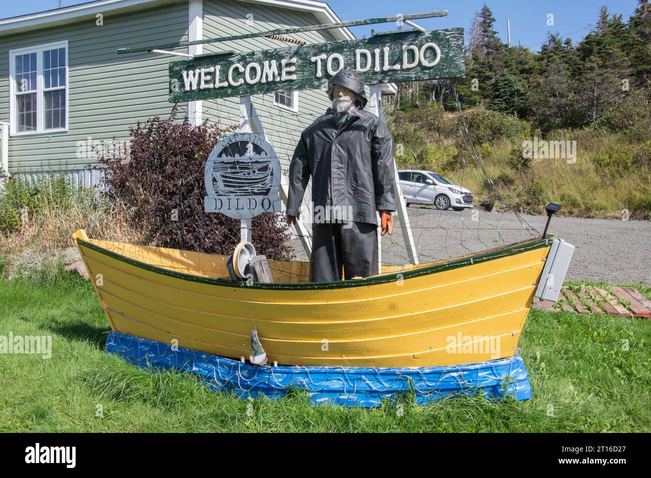 Resident's welcome to Dildo town sign and displays in Newfoundland ...