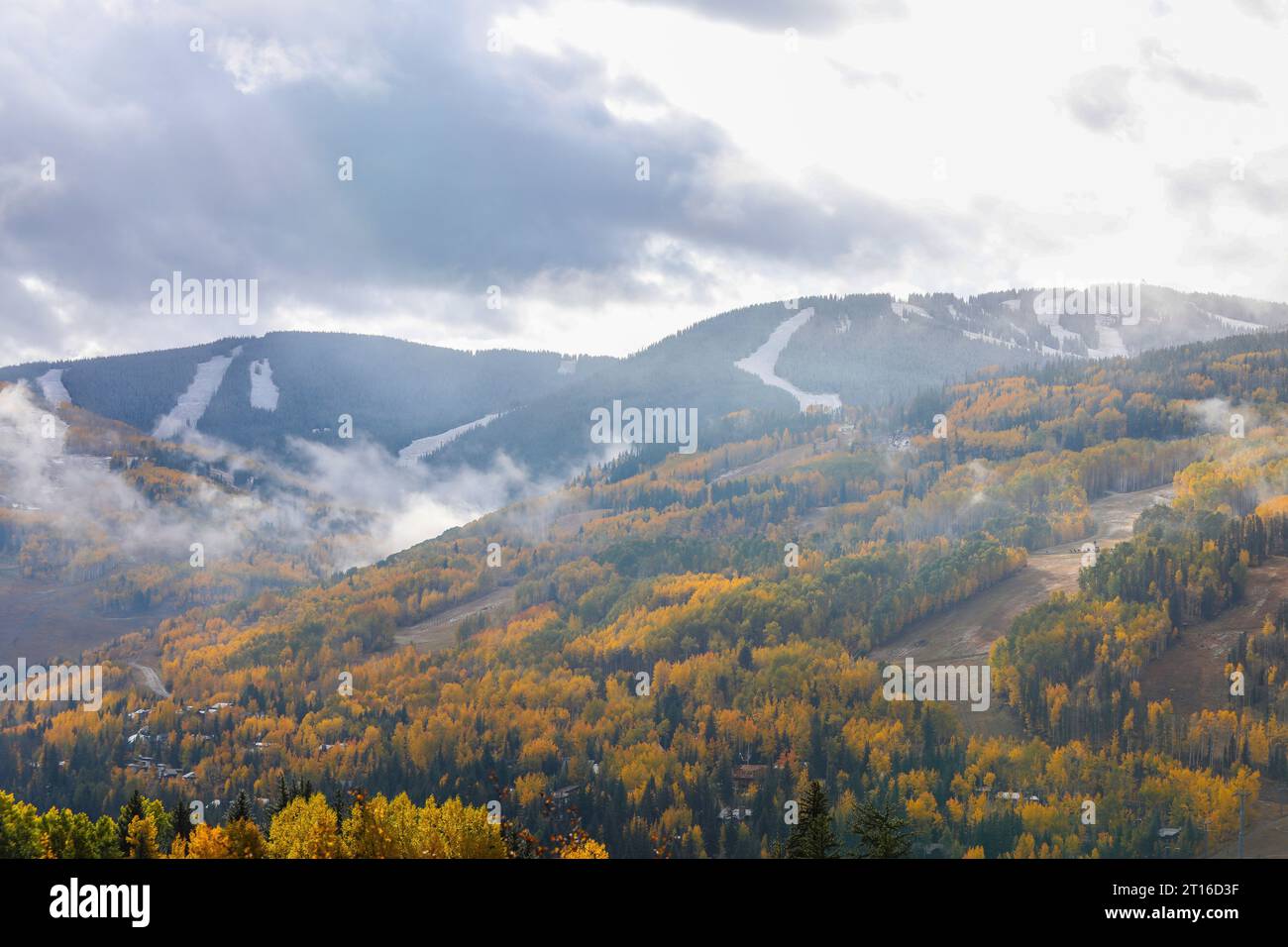 The upper portions of Vail Mountain are covered in new snow, Tuesday ...