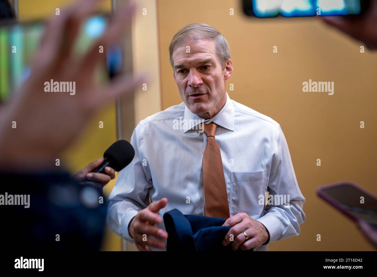Rep. Jim Jordan, R-Ohio, talks with reporters following a conference in ...