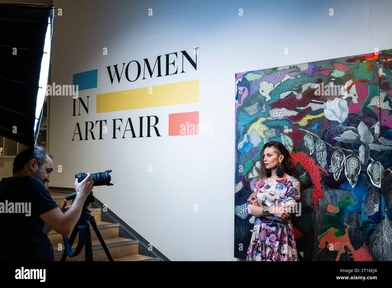 London, UK. 11 October 2023. Polish born artist Malgosia Stepnik is ...