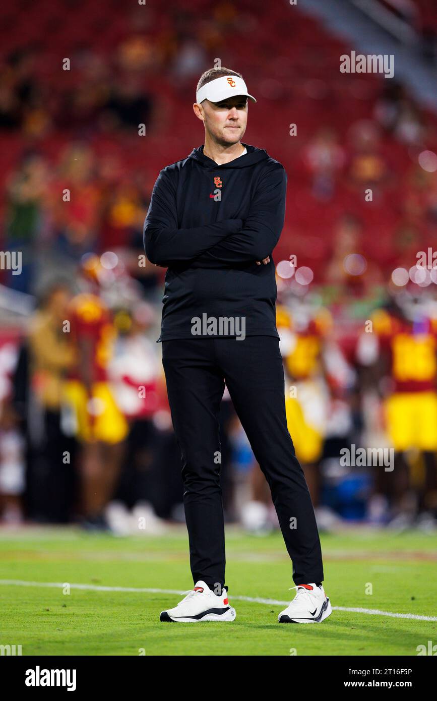 USC Trojans head coach Lincoln Riley on the field during the NCAA ...