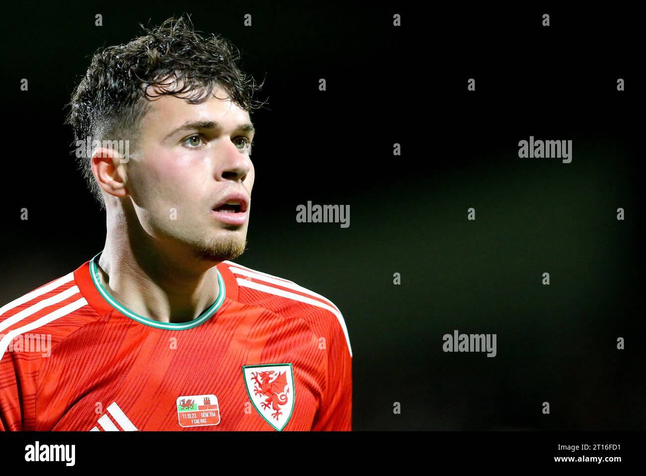 Wrexham, UK. 11th Oct, 2023. Neco Williams of Wales looks on ...