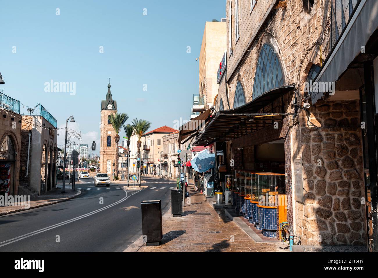 Jaffa, Israel - October 10, 2023: Jaffa Clock Tower is one of the seven ...